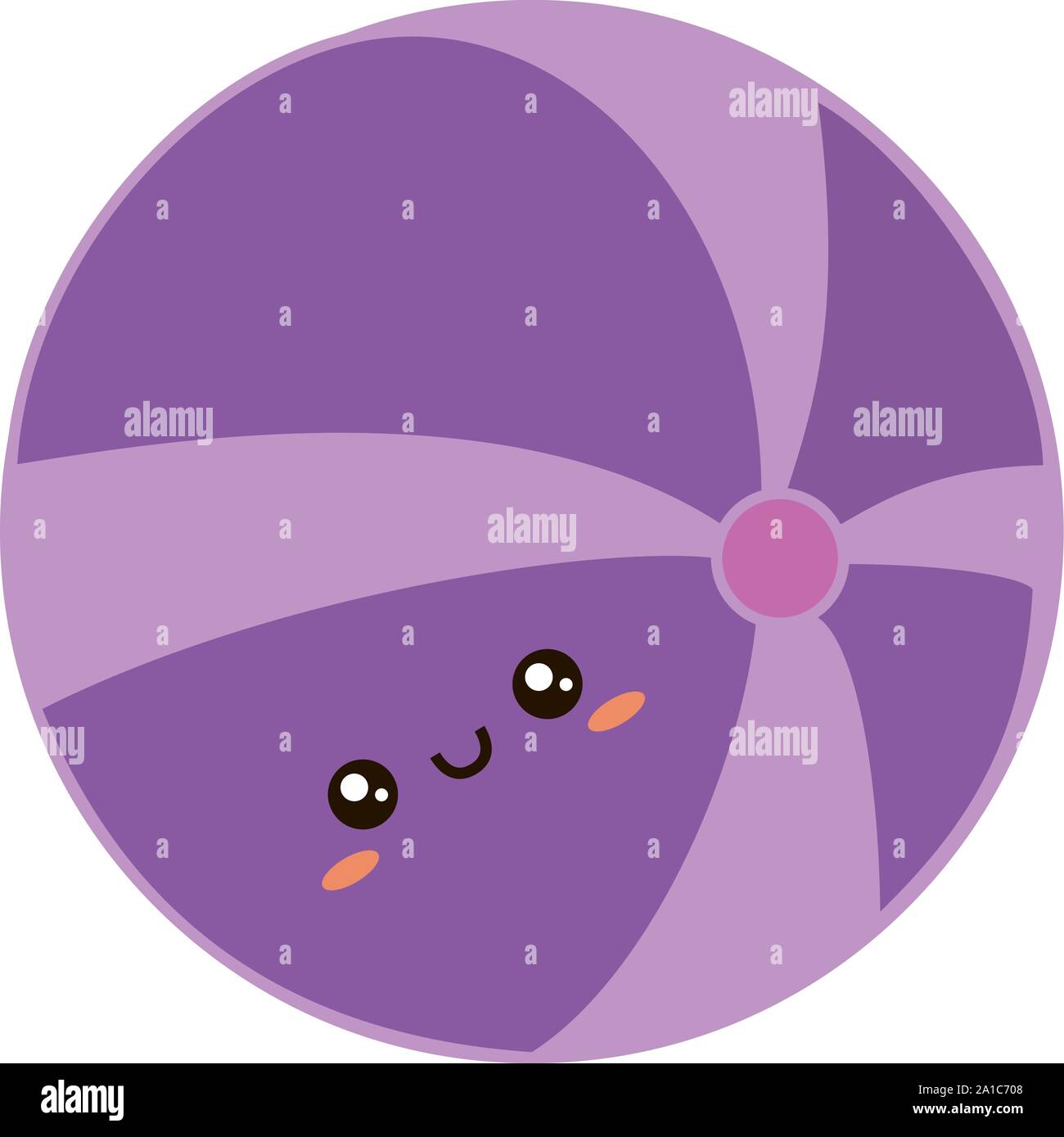 Purple ball, illustration, vector on white background Stock Vector ...