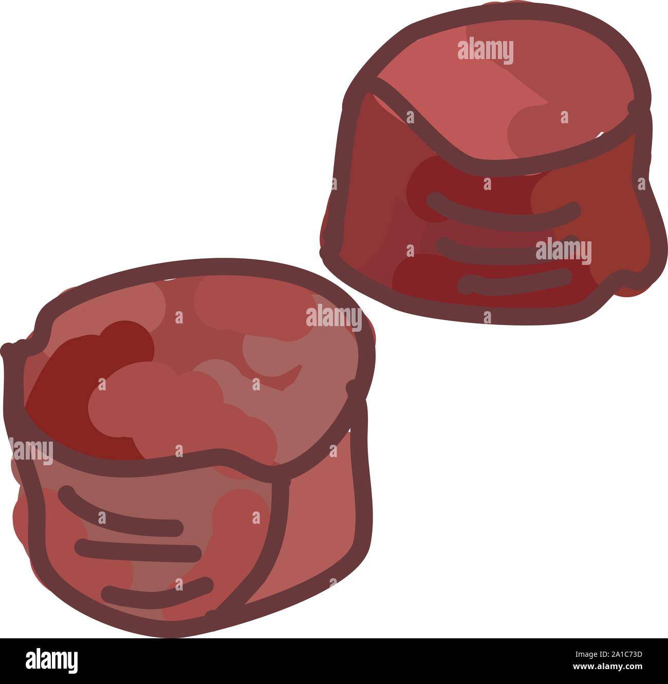 Meat filet, illustration, vector on white background Stock Vector Image ...