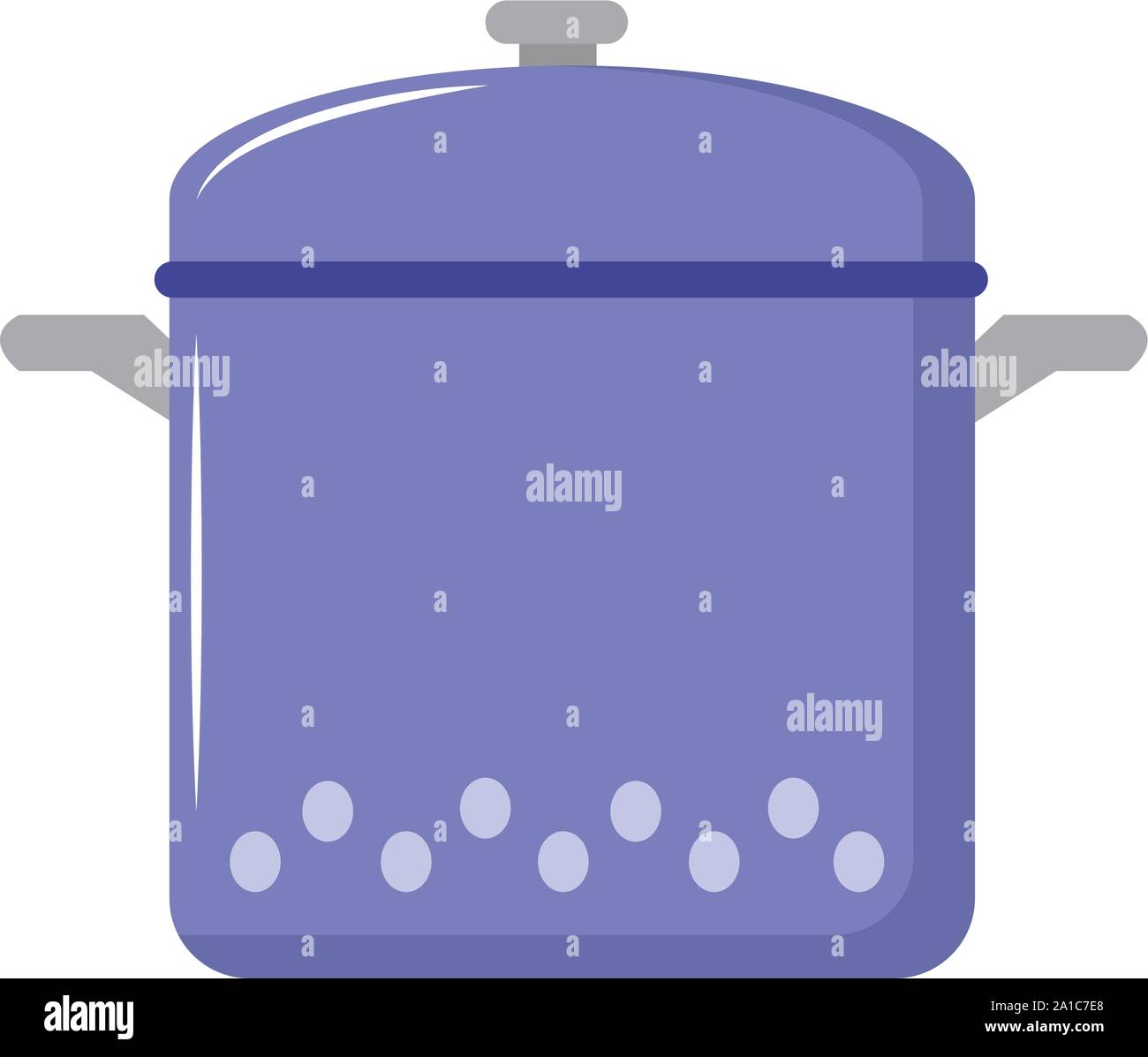 Purple saucepan, illustration, vector on white background Stock Vector ...