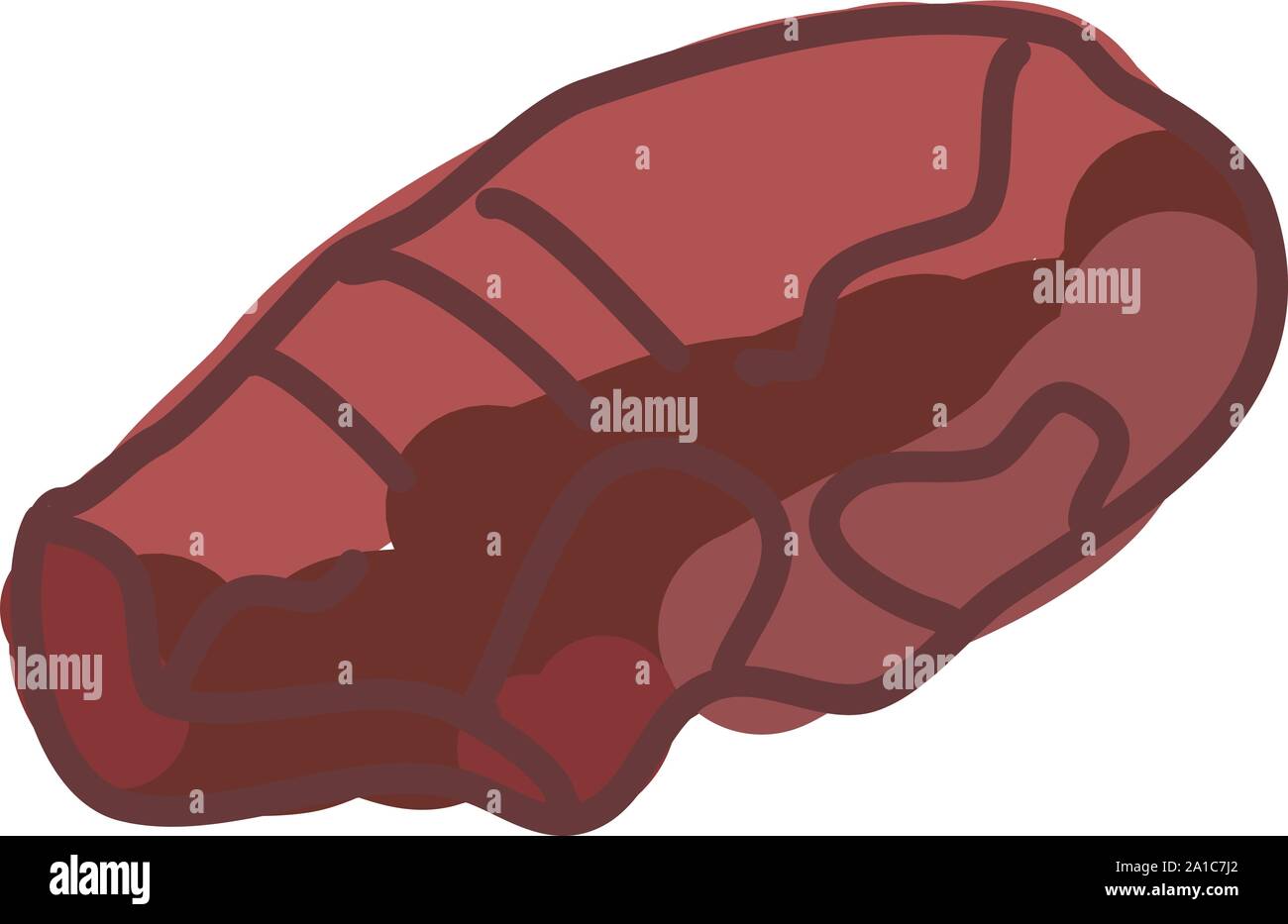 Steak, illustration, vector on white background Stock Vector Image ...