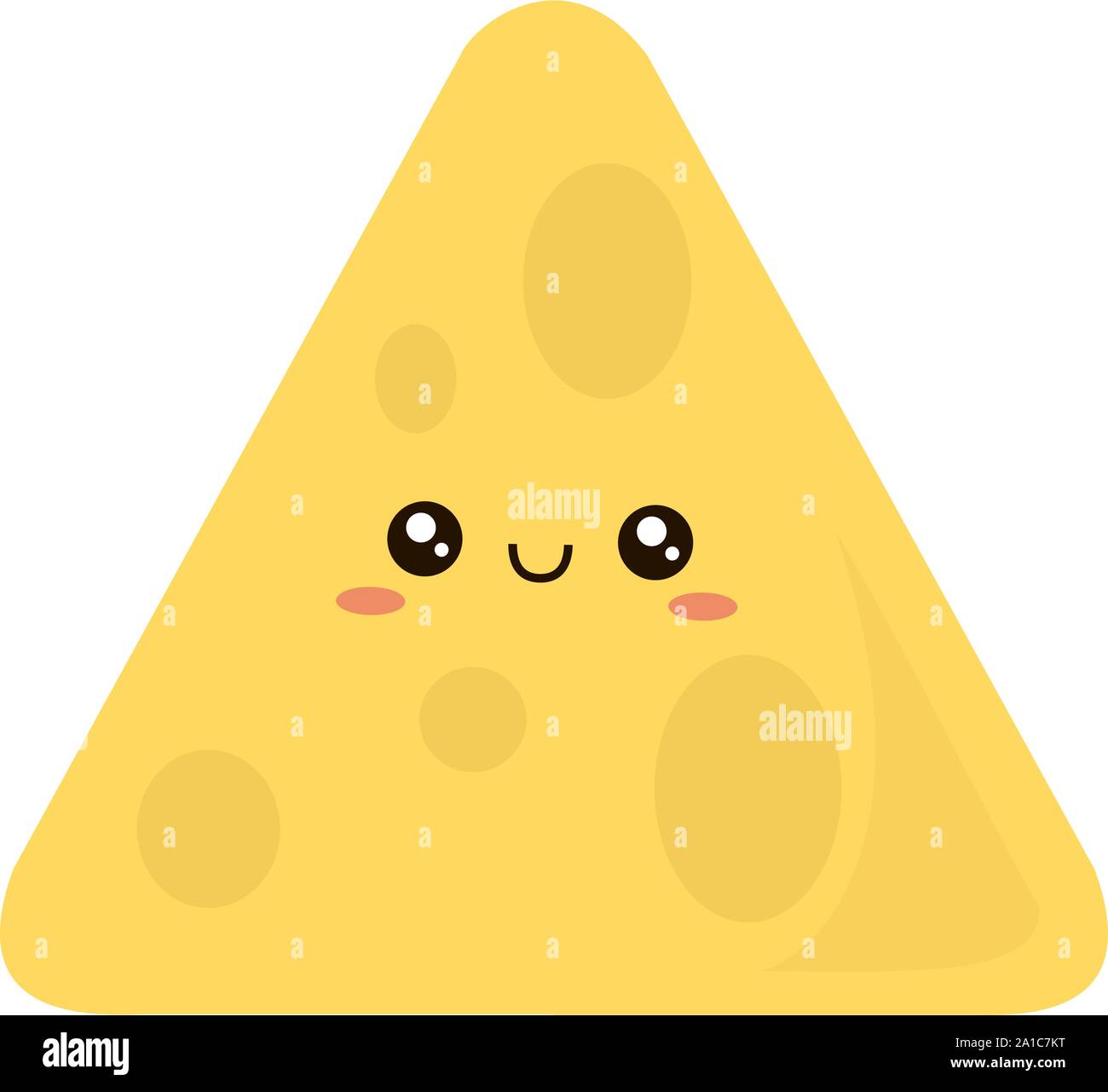 Cute cheese, illustration, vector on white background Stock Vector ...