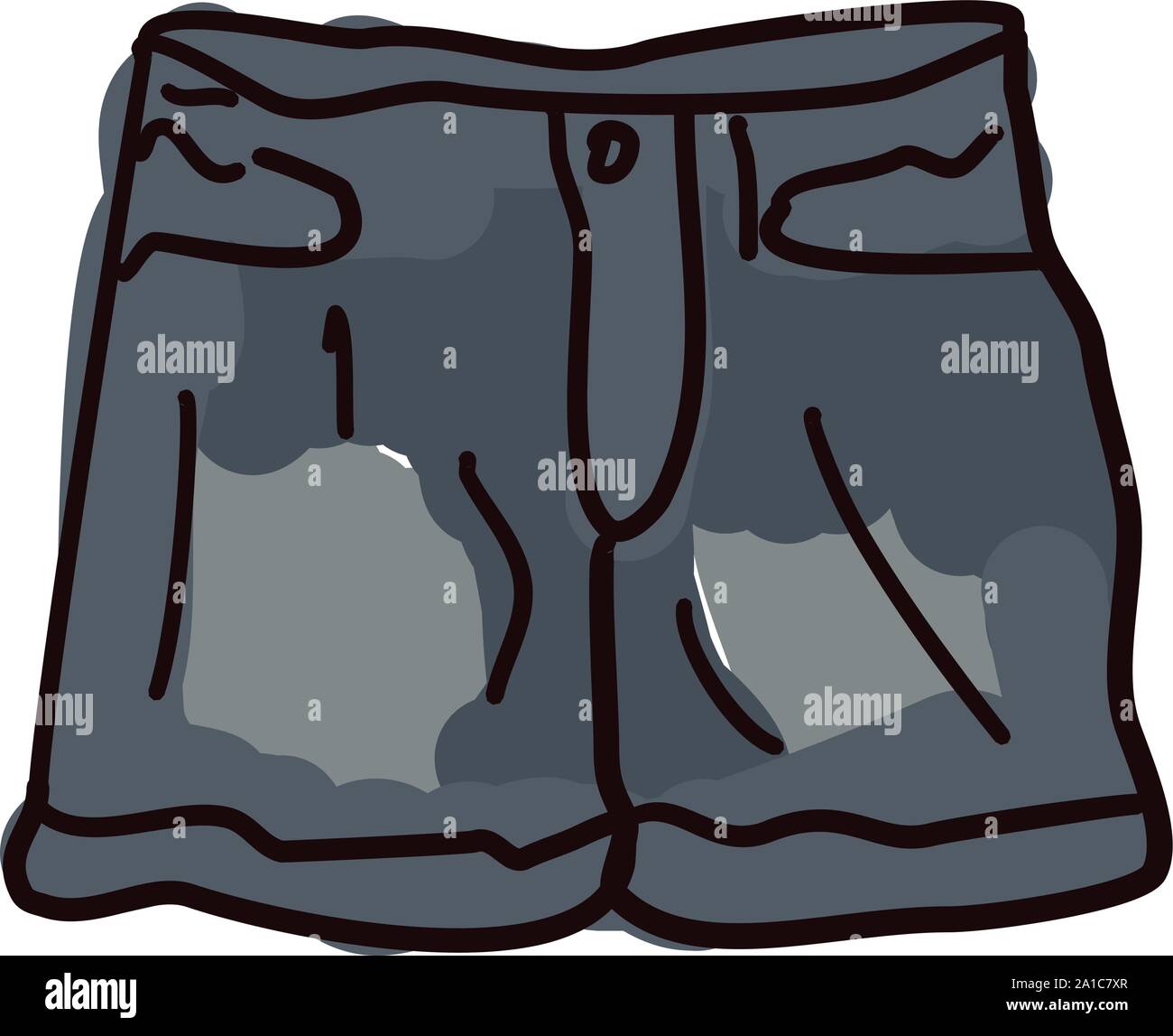 Short shorts, illustration, vector on white background Stock Vector ...