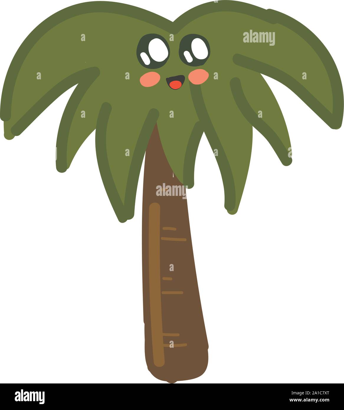 Cute vector illustration palm Cut Out Stock Images & Pictures - Alamy