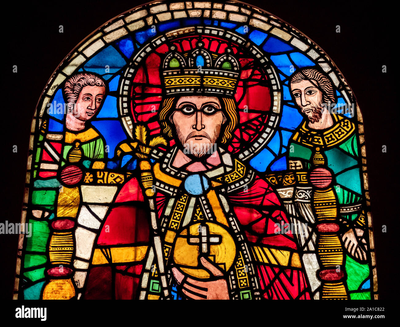 Ancient leaded pane from the cathedral of Strasbourg exibited in the ...