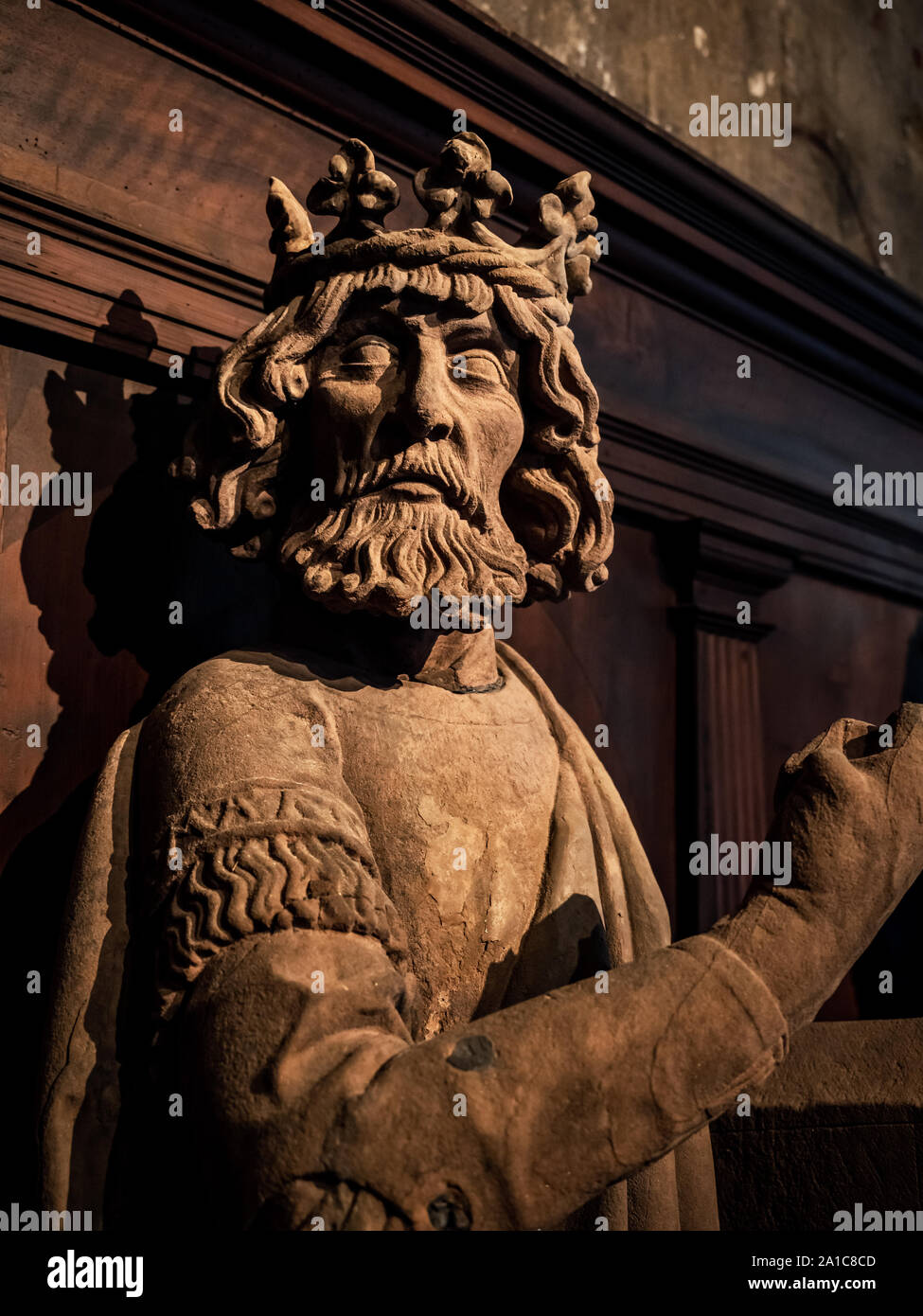 Medieval sculpture museum strasbourg cathedral hi-res stock photography ...