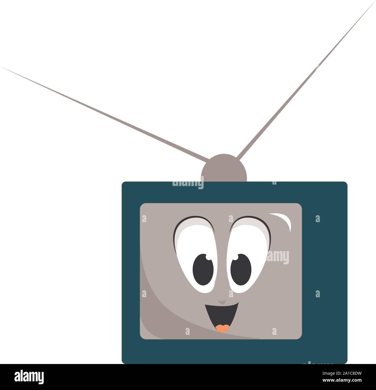 Cute TV, illustration, vector on white background Stock Vector Image ...