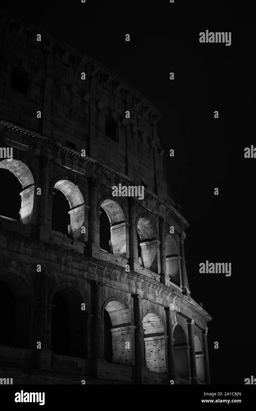 Roman Colosseum at night Stock Photo - Alamy