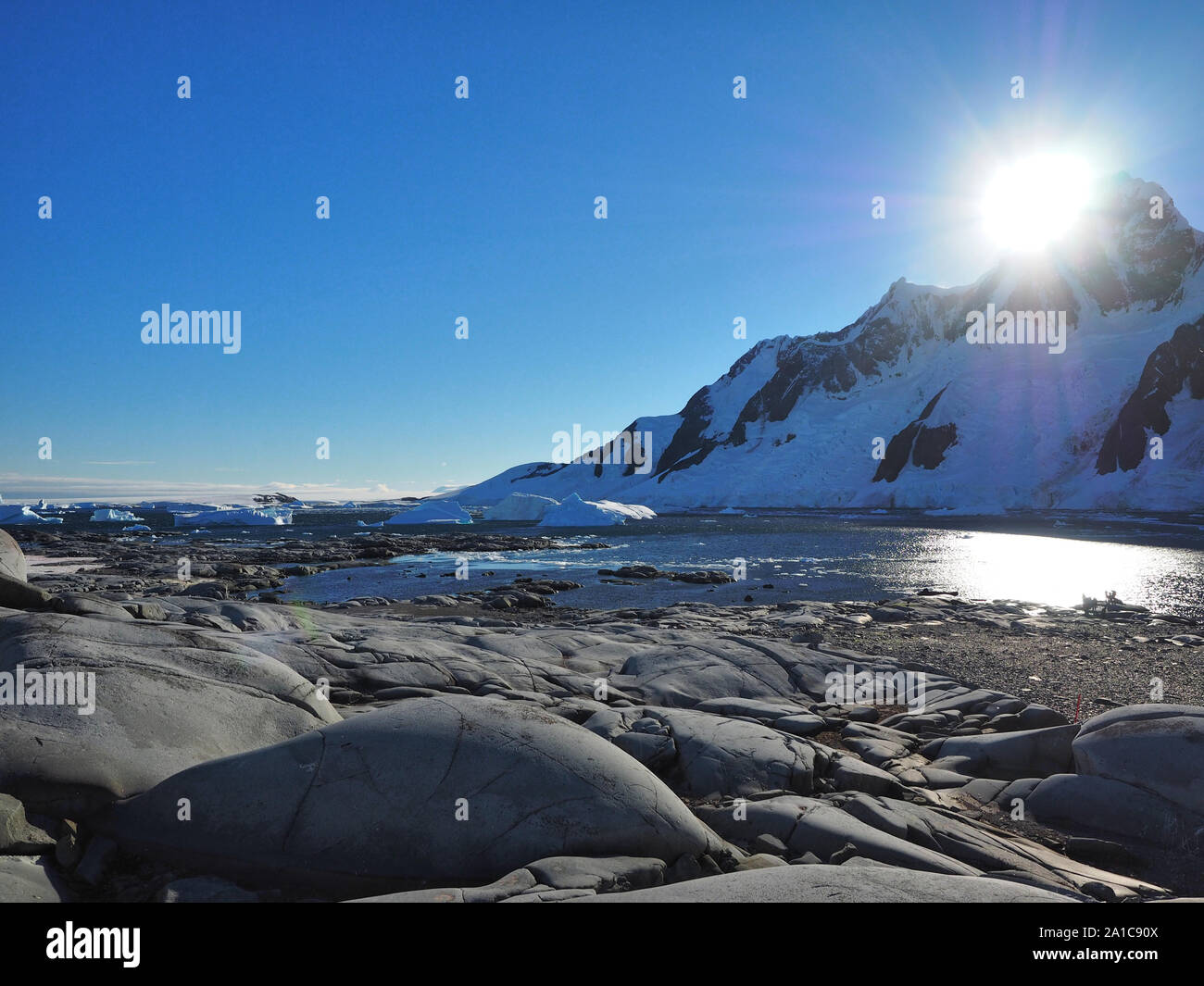 Antarctica Landscape Danco Island Sunrise Stock Photo - Alamy
