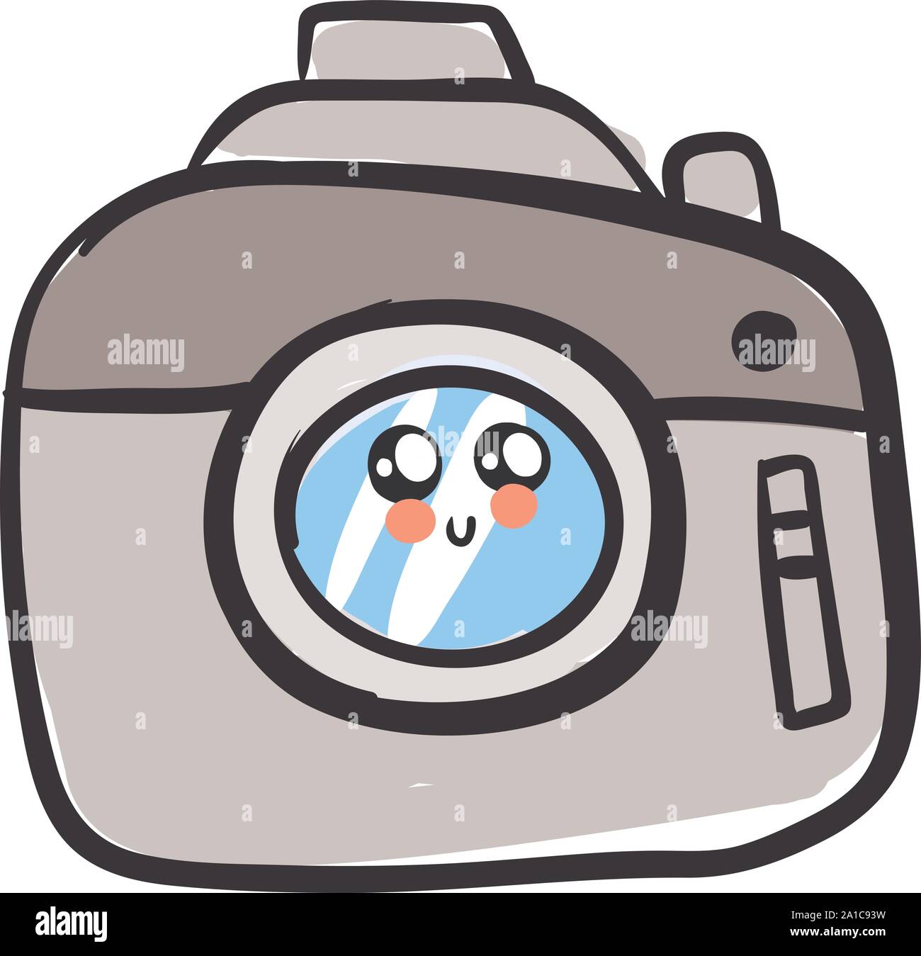 Vintage movie camera on white Stock Vector Images - Alamy