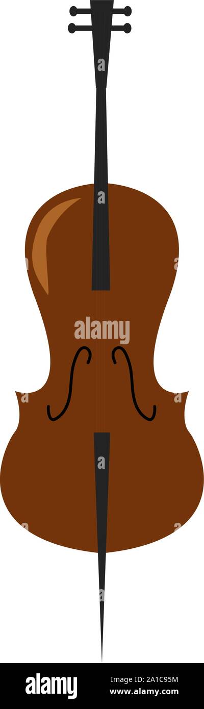 Cello, illustration, vector on white background Stock Vector Image ...