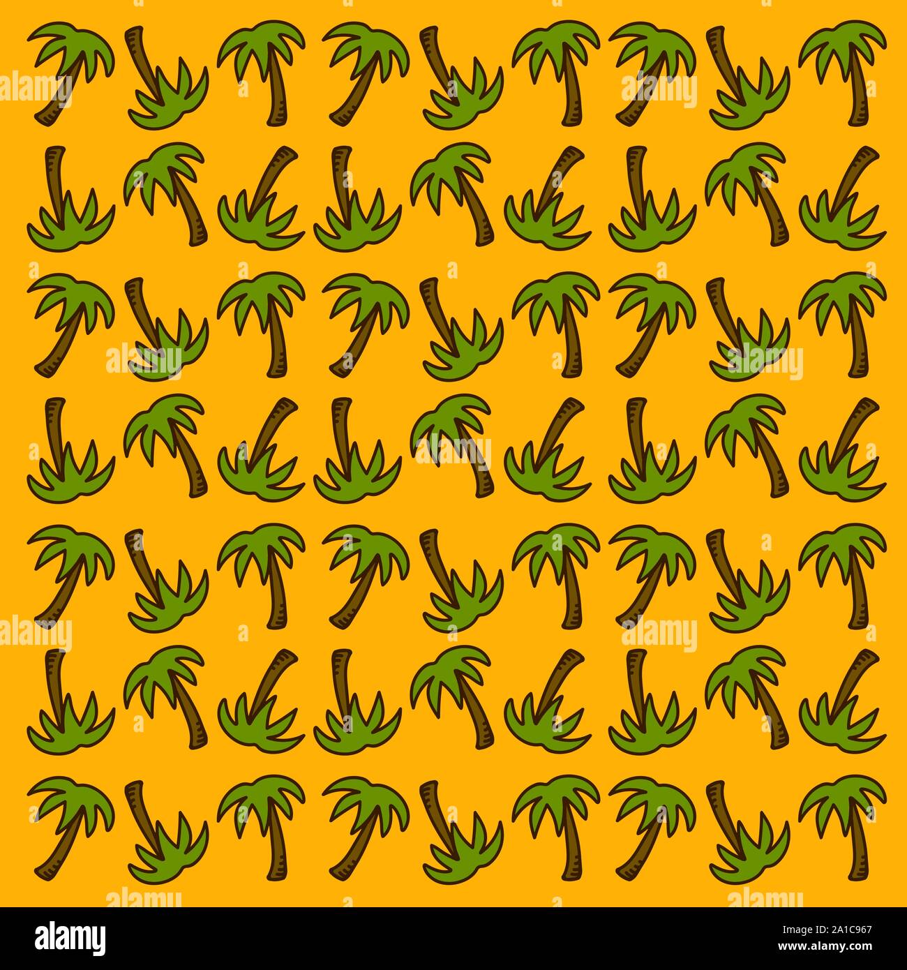 Palms wallpaper, illustration, vector on white background Stock Vector ...