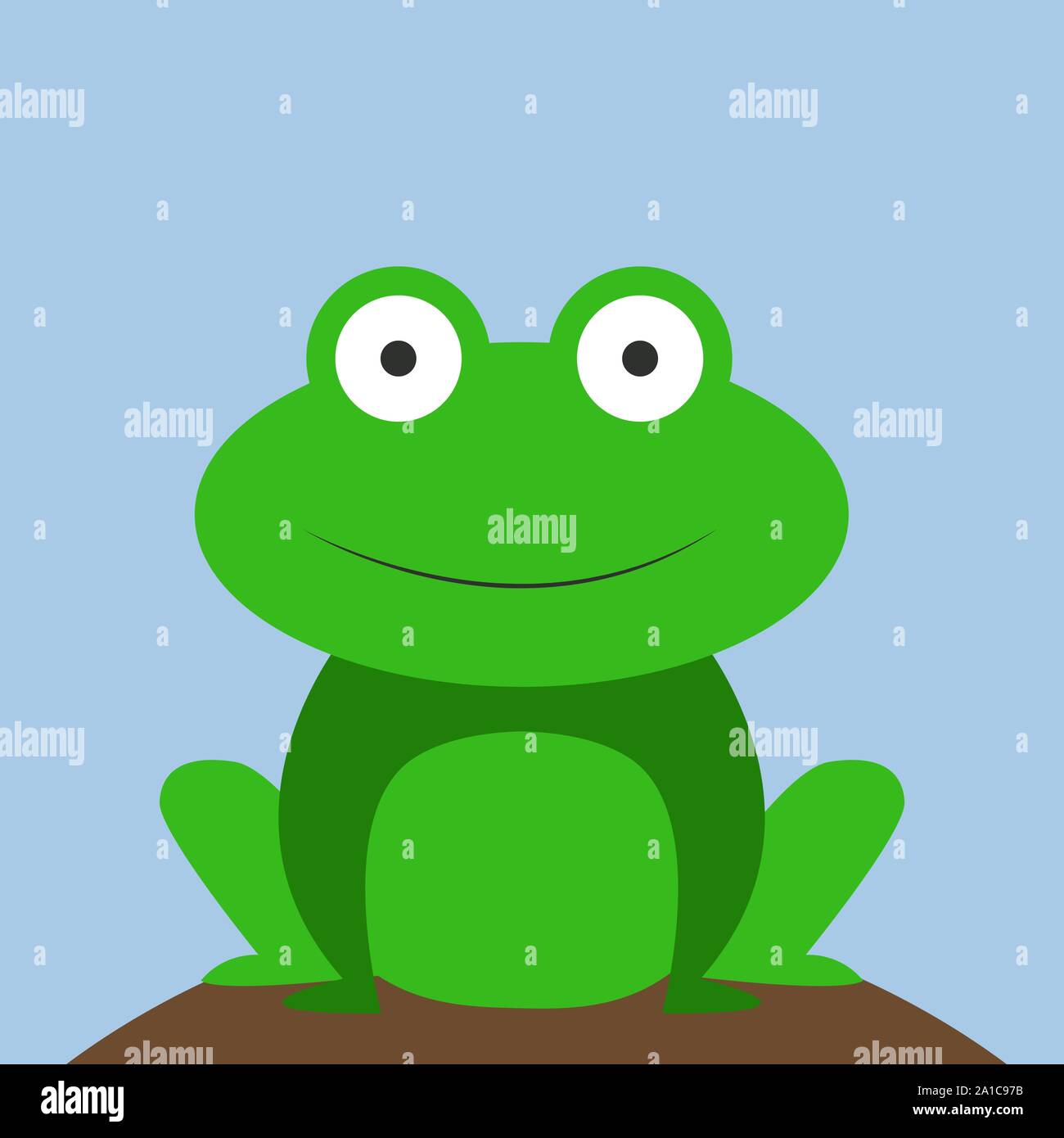 Happy frog, illustration, vector on white background Stock Vector Image ...