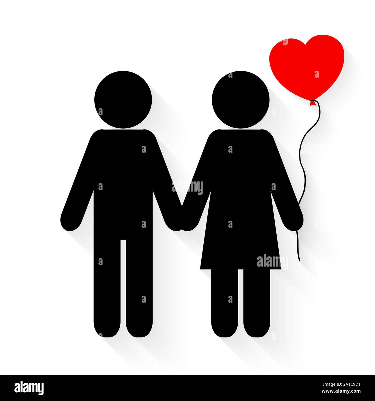 Couple heart vector Cut Out Stock Images & Pictures - Alamy