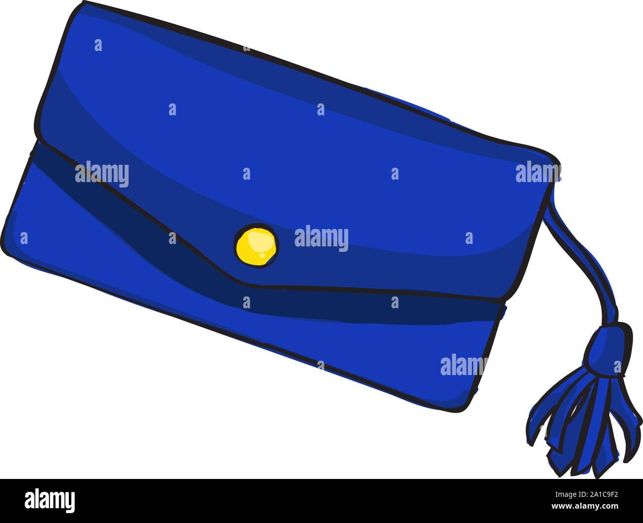 Blue bag, illustration, vector on white background Stock Vector Image ...