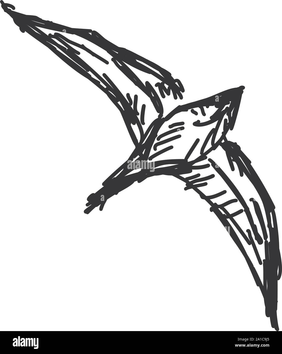 Bird sketch, illustration, vector on white background Stock Vector ...