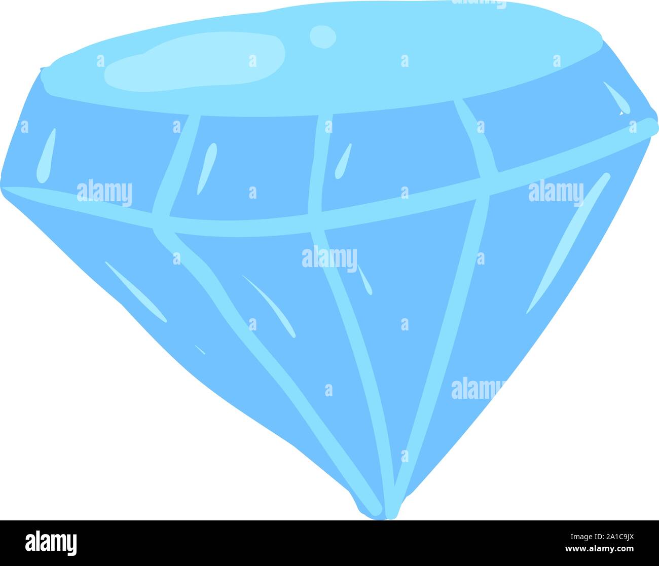 Flat diamond, illustration, vector on white background Stock Vector ...