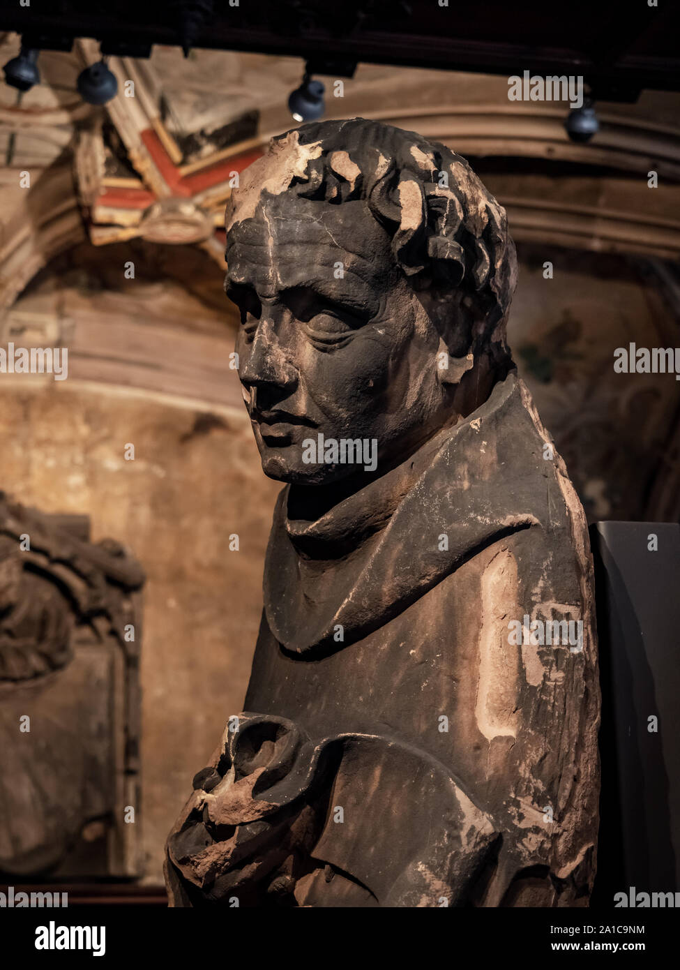 Medieval sculpture museum strasbourg cathedral hi-res stock photography ...