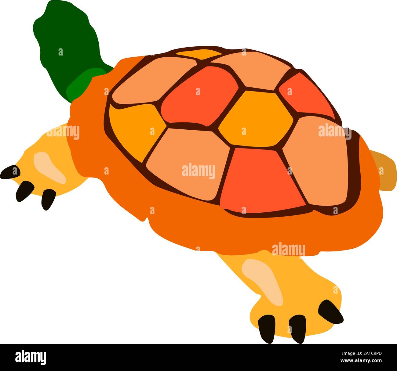 Black and white vector cartoon turtle hi-res stock photography and ...
