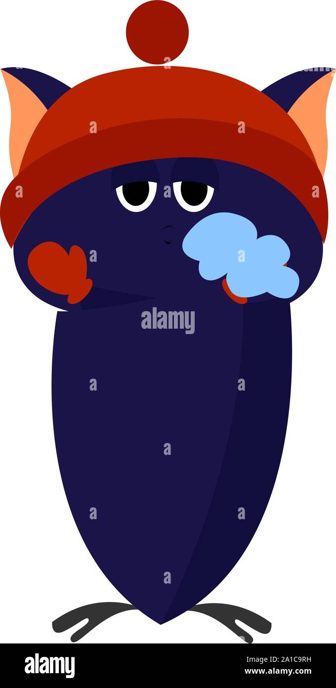 Frozen bat, illustration, vector on white background Stock Vector Image ...