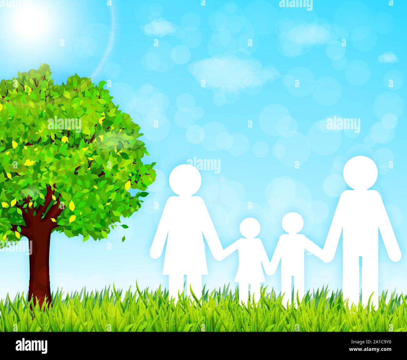 Happy family concept vector background Stock Vector Image & Art - Alamy