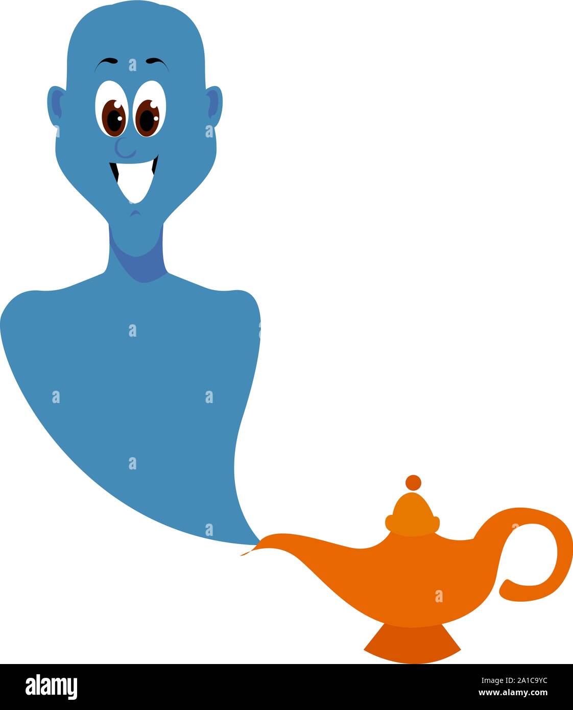 Genie from lamp, illustration, vector on white background Stock Vector Image & Art - Alamy