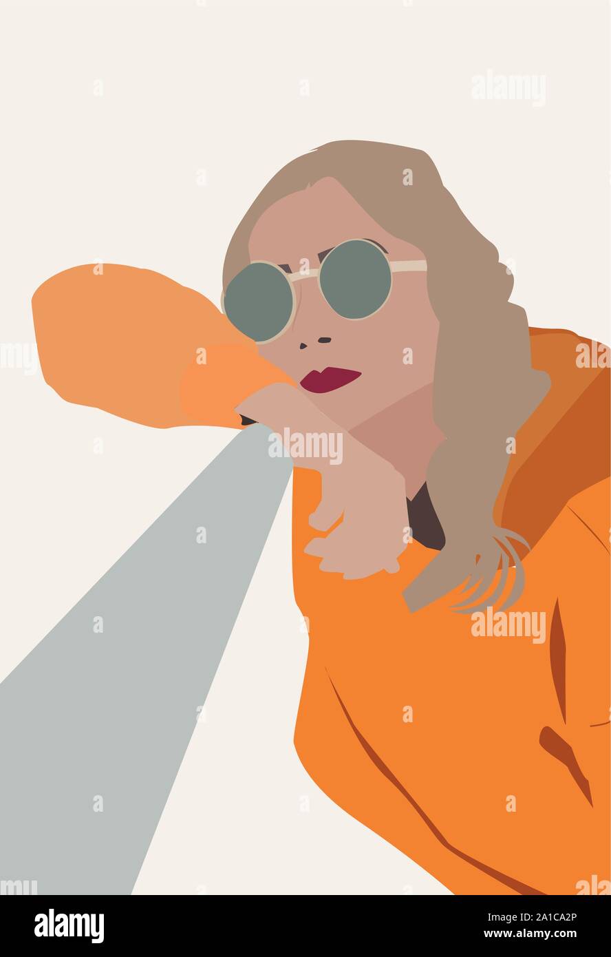 Beautiful woman sunglasses on Stock Vector Images - Alamy