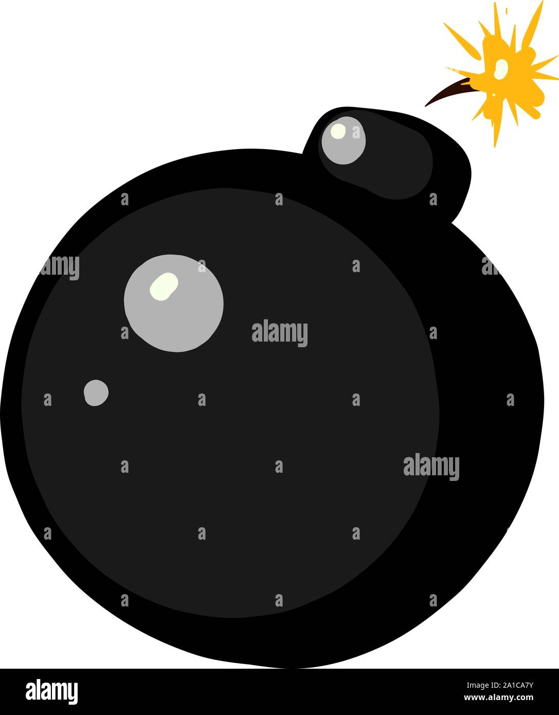 Bomb, illustration, vector on white background Stock Vector Image & Art ...