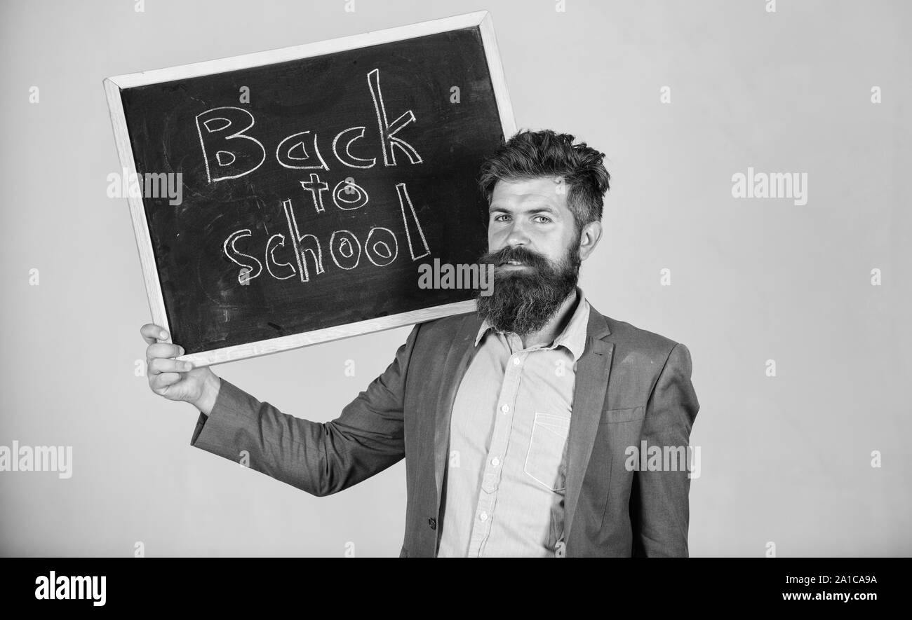 Teacher advertises back to studying, begin school year. Prepare for new ...