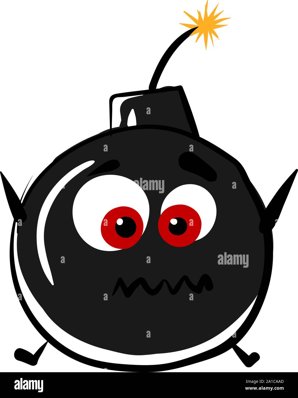 Crazy bomb, illustration, vector on white background Stock Vector Image ...