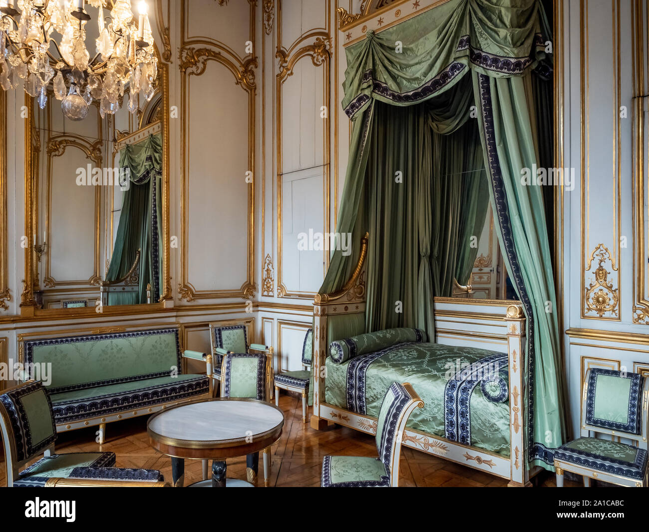 Beautiful luxury interior of Rohan palace in Strasbourg, royal museum ...