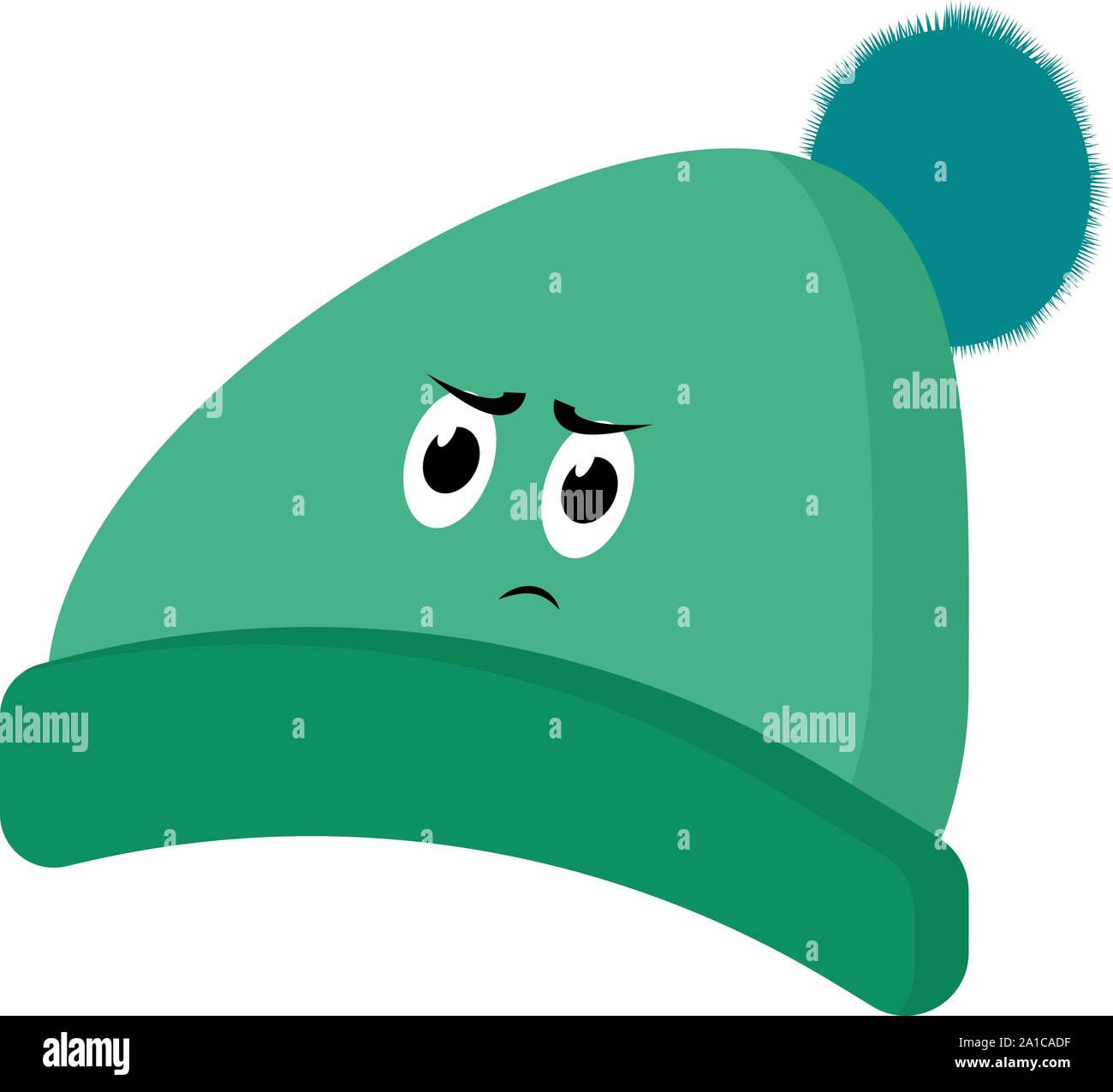 Angry hat, illustration, vector on white background Stock Vector Image ...