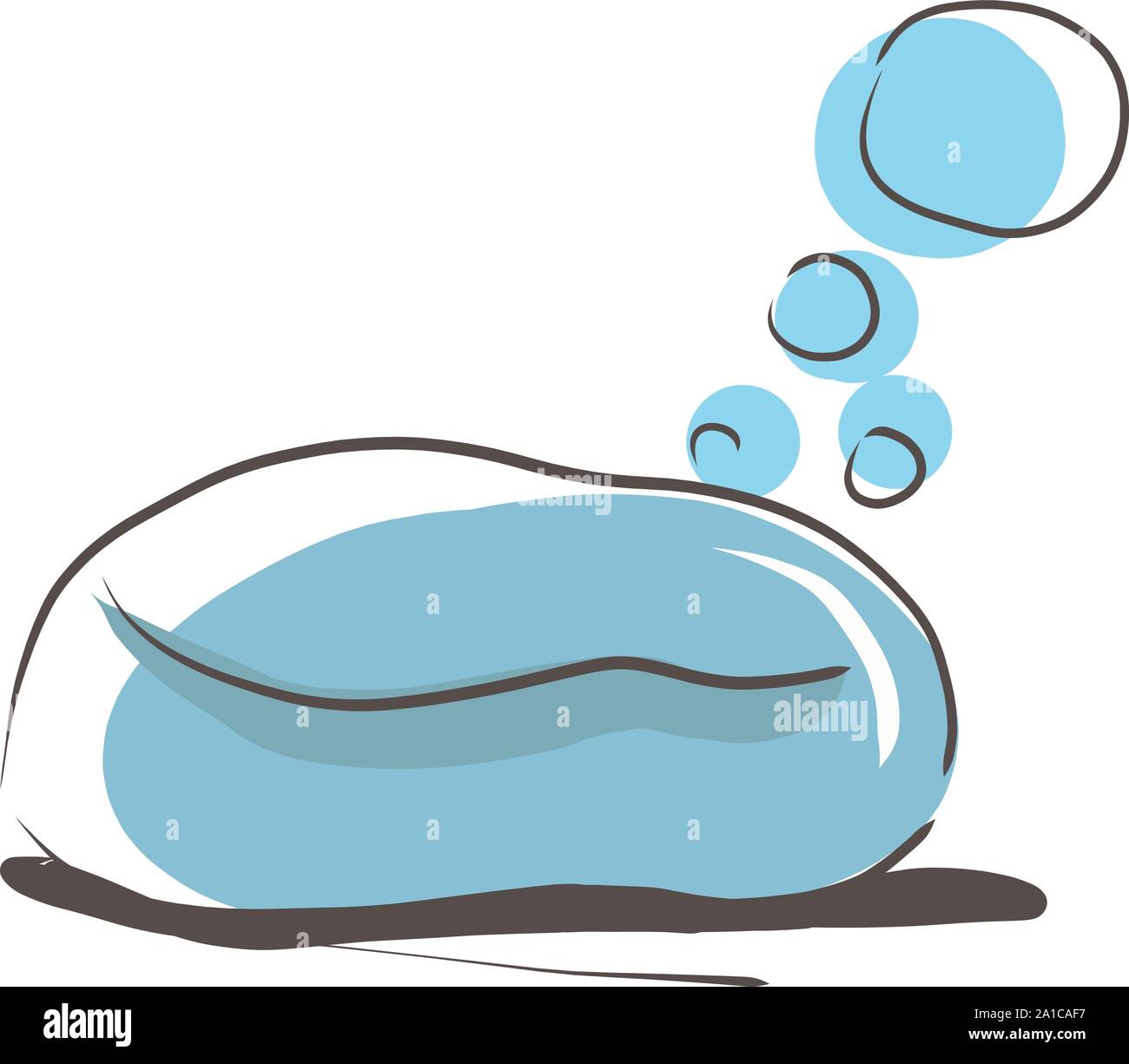 Draw soap, illustration, vector on white background Stock Vector Image ...