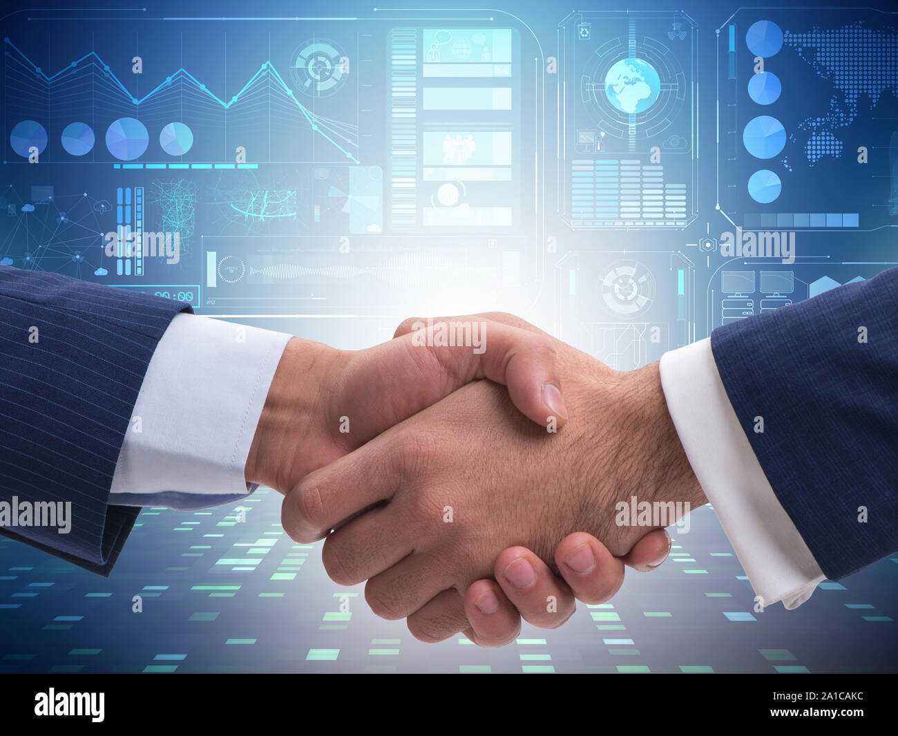 The business cooperation concept with two hands shaking Stock Photo - Alamy