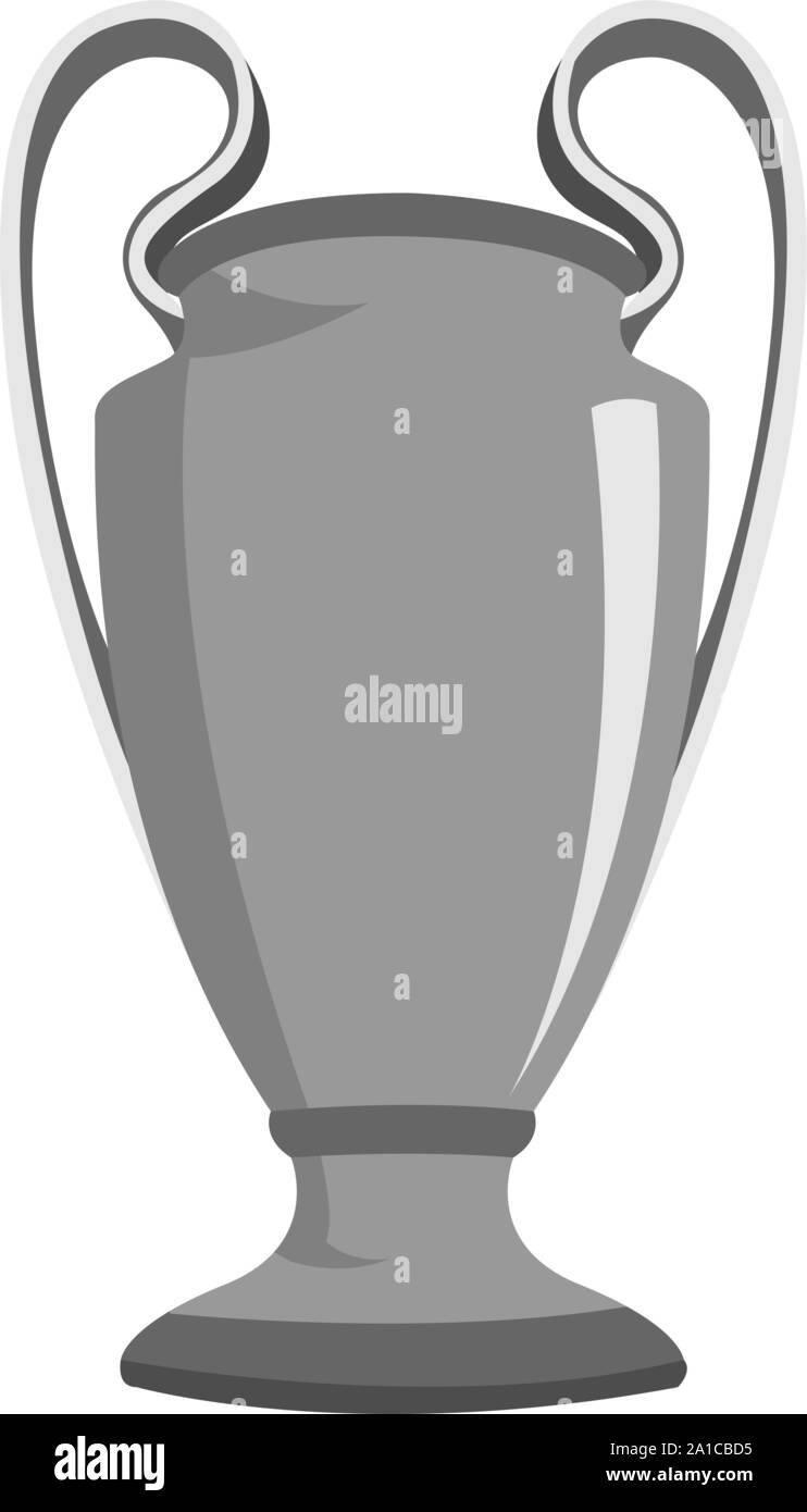 Silver cup, illustration, vector on white background Stock Vector Image ...