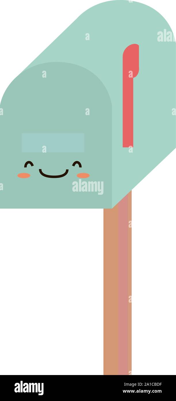 Happy mailbox, illustration, vector on white background Stock Vector ...