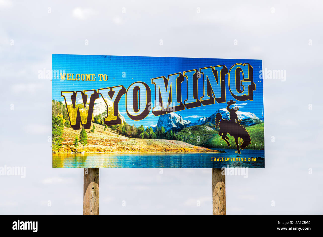 Welcome sign yellowstone hi-res stock photography and images - Alamy
