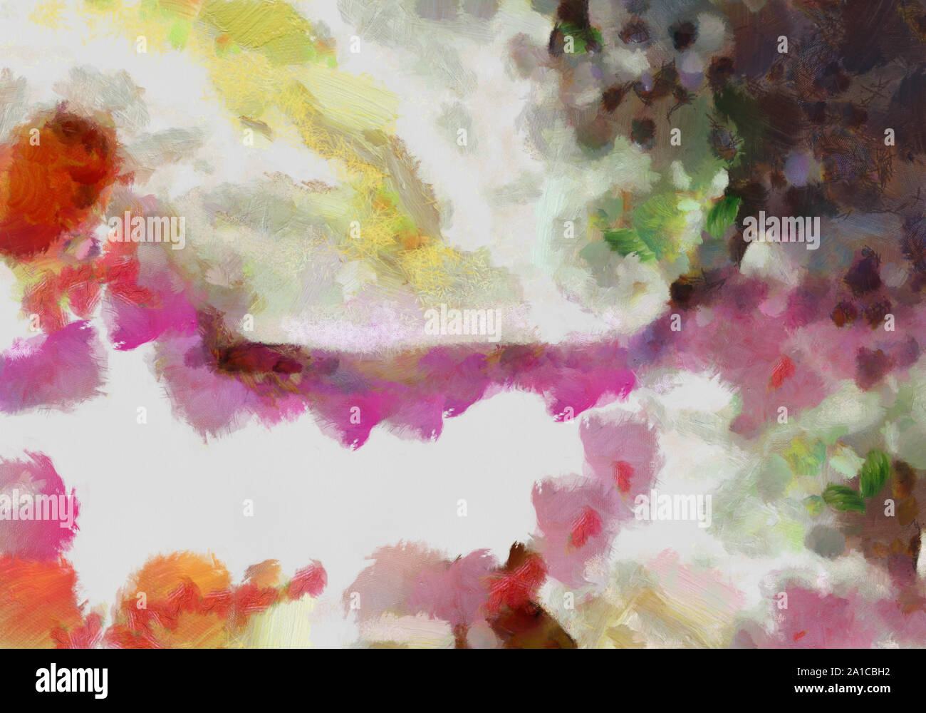 Large colorful splashes of paint on canvas, unique design elements ...