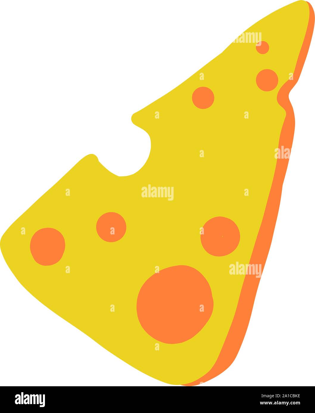 Flat cheese, illustration, vector on white background Stock Vector ...