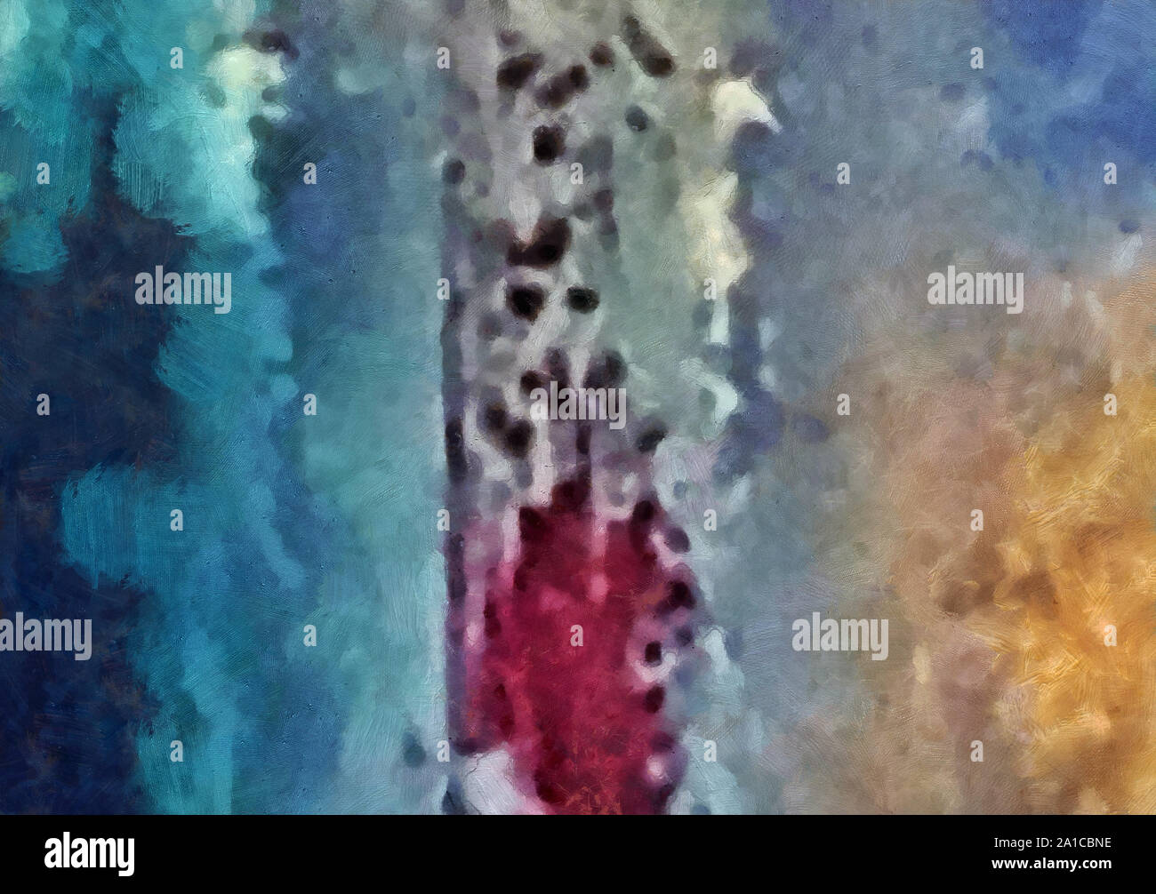 Large colorful splashes of paint on canvas, unique design elements ...