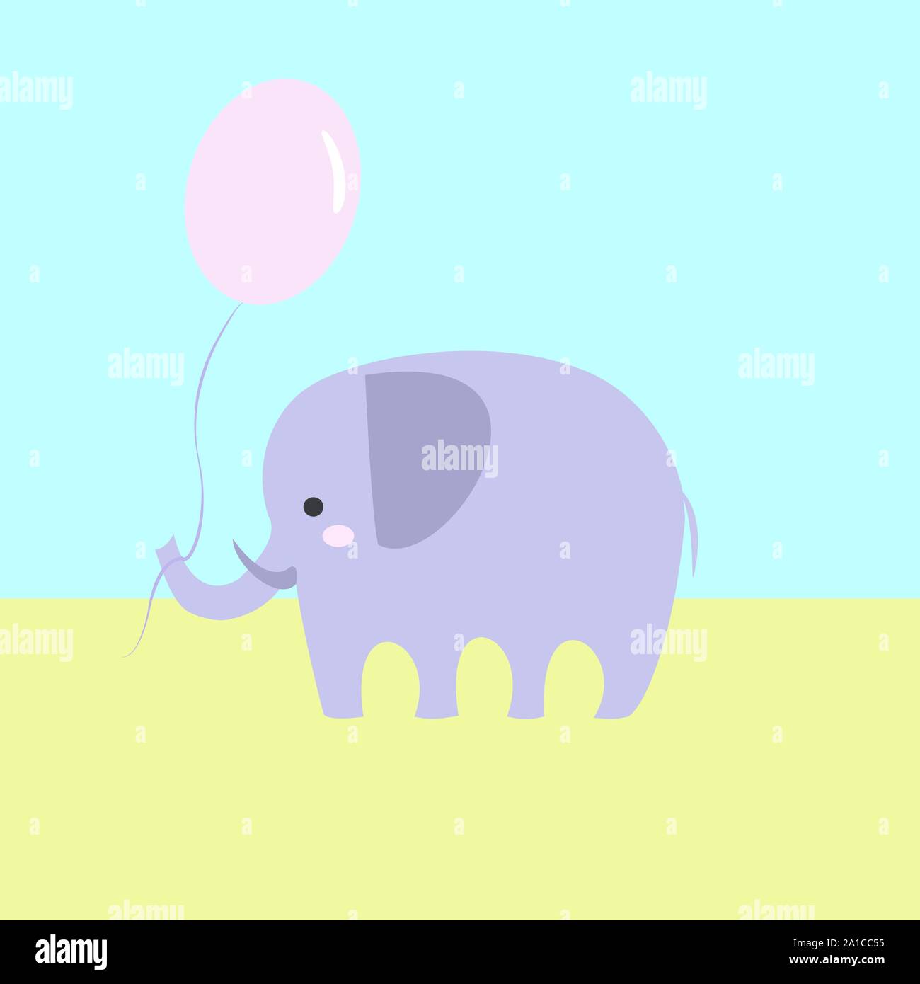 Elephant walking, illustration, vector on white background Stock Vector ...