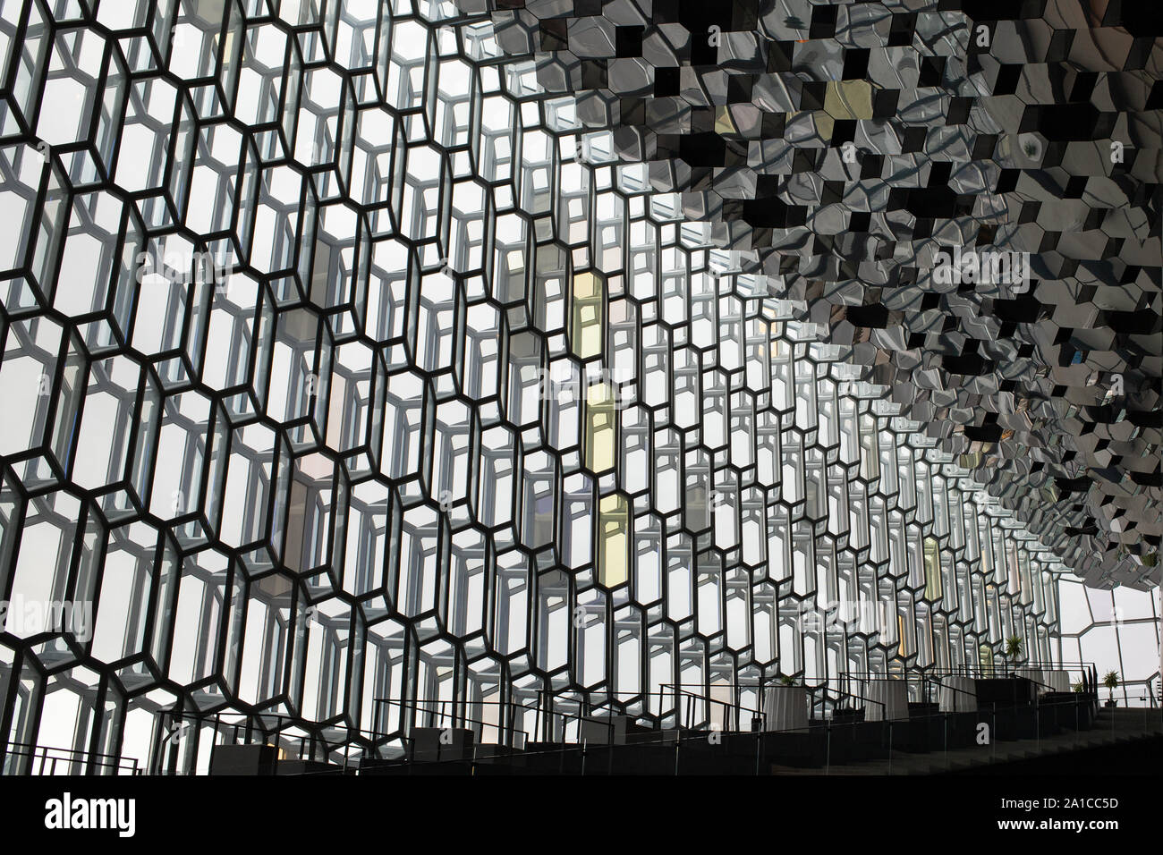 Windows in the Harpa Concert and Conference Centre in Reykjavík ...