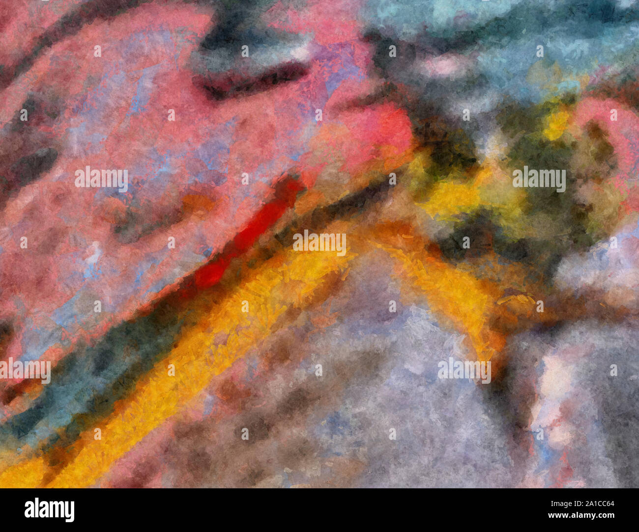 Large colorful splashes of paint on canvas, unique design elements ...