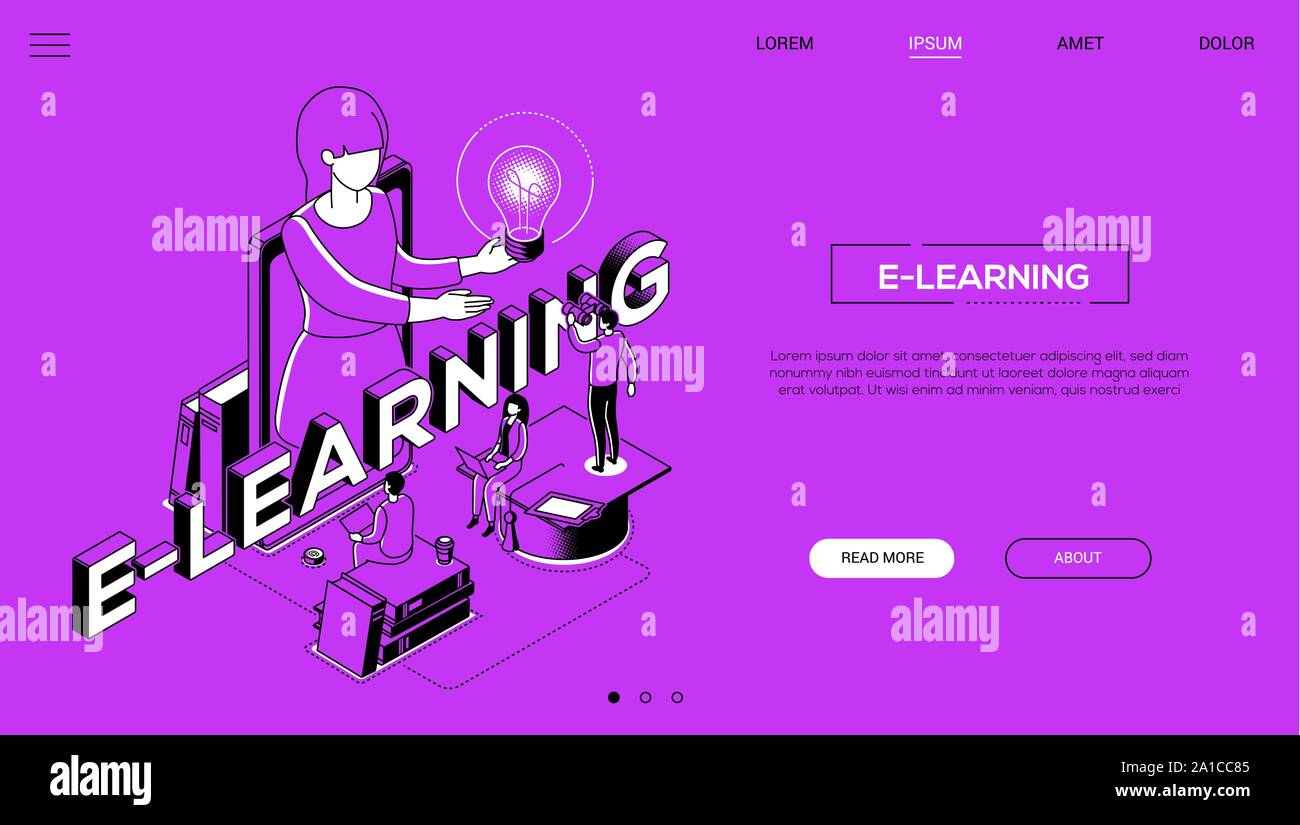 Internet education remote website Stock Vector Images - Alamy