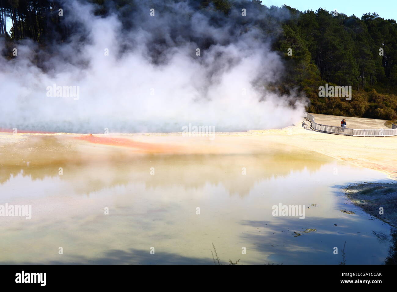Champagne Pool an active geothermal area, North island, New Zealand ...