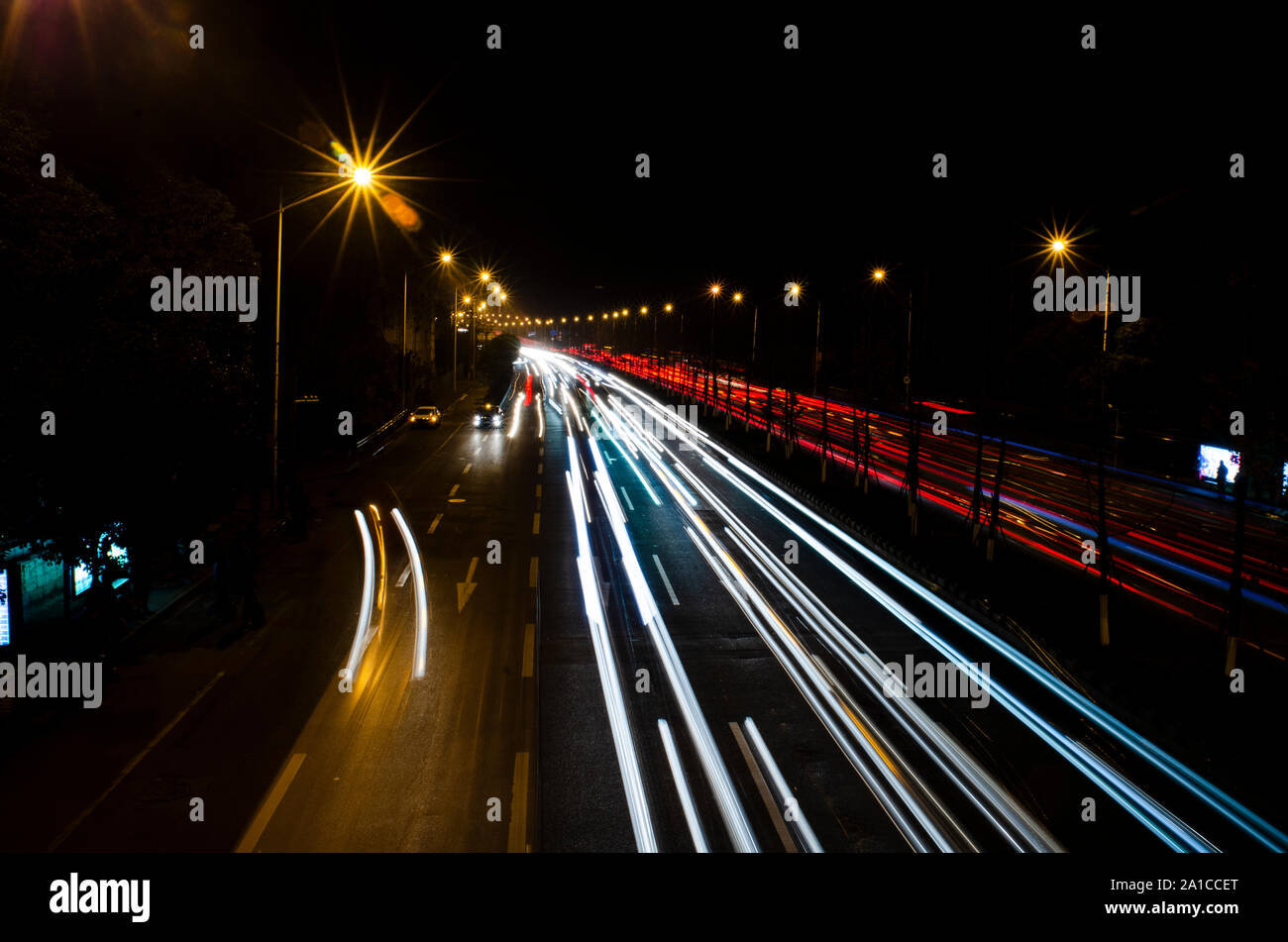 Long exposure of traffic Stock Photo - Alamy