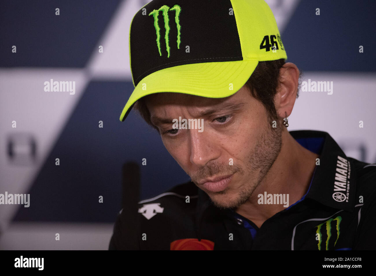 Italian motogp rider number 46 for yamaha monster team hi-res stock ...