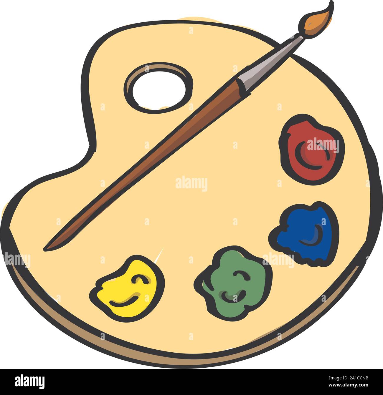 Color palette, illustration, vector on white background Stock Vector ...