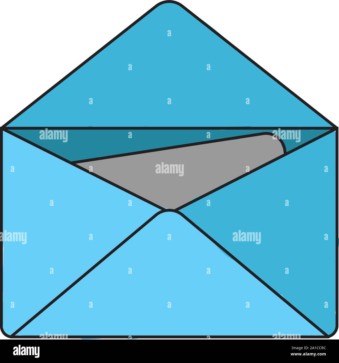 Blue envelope, illustration, vector on white background Stock Vector ...