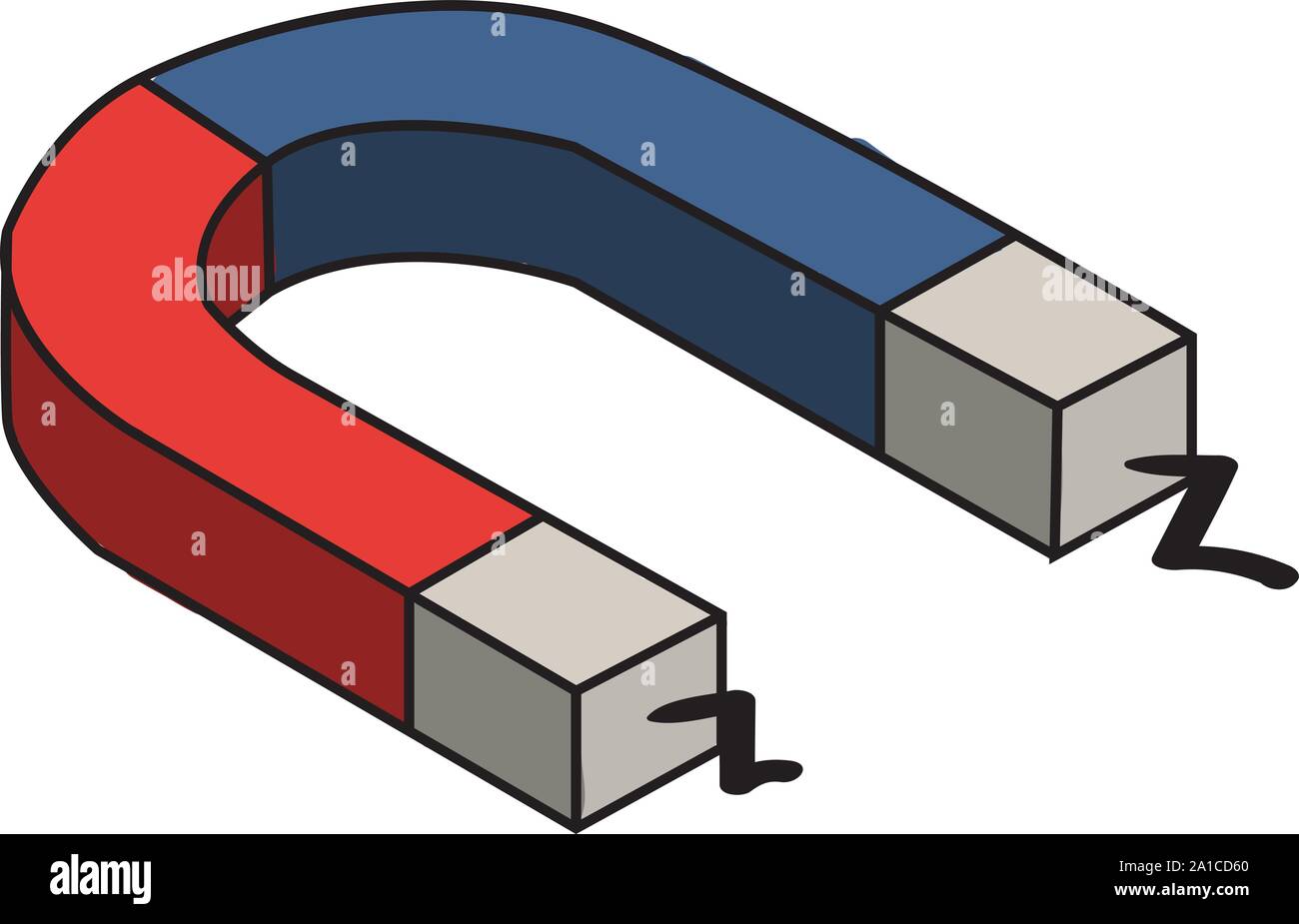 Magnet, illustration, vector on white background Stock Vector Image ...