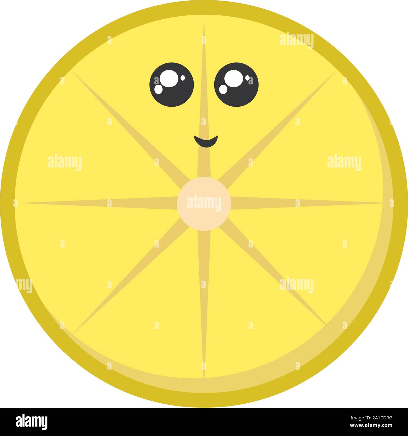 Happy lemon, illustration, vector on white background Stock Vector ...